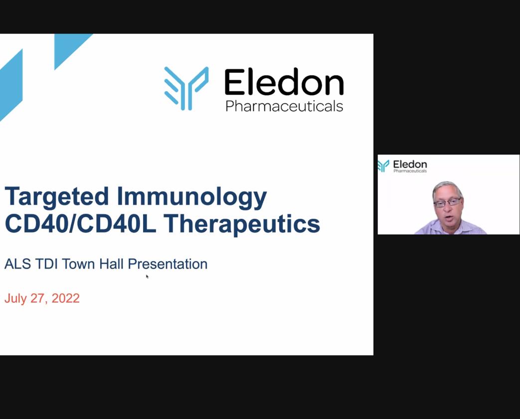 Blog: ALS TDI Hosts Town Hall with Eledon Pharmaceuticals... | ALS TDI